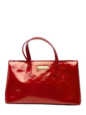 LOUIS VUITTON Monogram Vernis Wilshire Pm Handbag - Red
