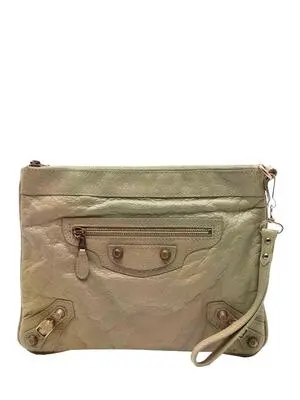 Balenciaga 2012 Lambskin Motocross Giant 12 Clutch Bag - Neutrals