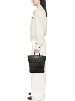 Fendi Zucca Canvas Tote Bag - Brown