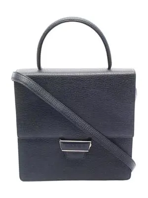 Loewe Textured Leather Top Handle Satchel - Blue