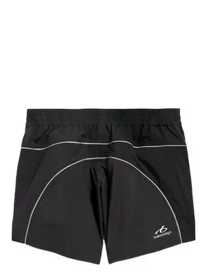 Balenciaga Logo Print Shorts - Black