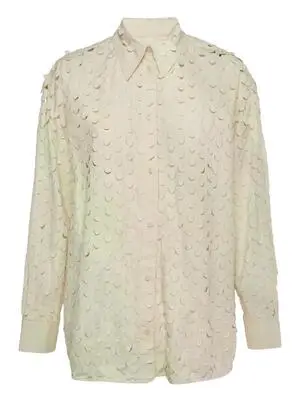 Nanushka Nanamia Oversized Cut-out Shirt - Neutrals