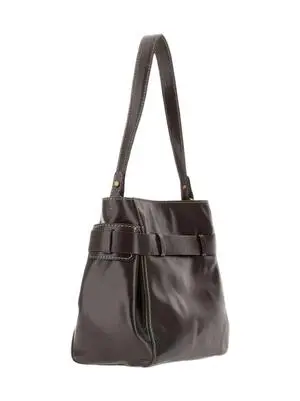 GIANNI CHIARINI Miranda Leather Shoulder Bag - Brown