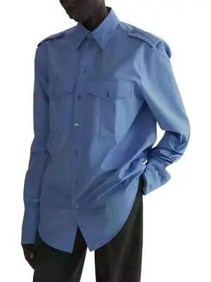 MUGLER Military Shirt - Blue