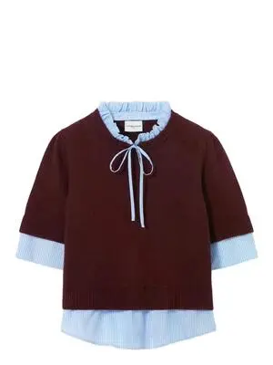 Claudie Pierlot Short Sleeve Knit Top - Red