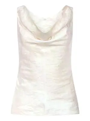 FFORME Cowl Neck Sleeveless Top - Neutrals