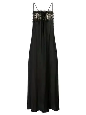 Chloé Lace-trimmed Maxi Slip Dress - Black