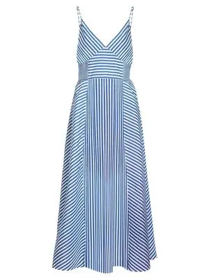 Tanya Taylor Vivien Striped-print Dress - Blue