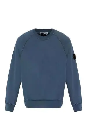 Stone Island Crewneck Sweater With Raglan Sleeves - Blue