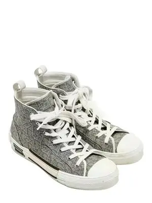 Dior B23 Oblique Canvas High-top Sneakers - Grey
