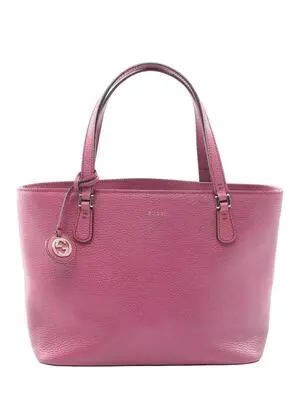 Gucci Grained Leather Interlocking G Tote Bag - Purple
