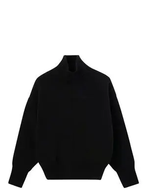 RÓHE High-neck Wool Sweater - Black
