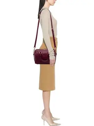 LOUIS VUITTON Monogram Empreinte Speedy Bandouliere 25 Satchel - Red