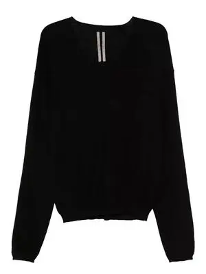 Rick Owens V-neck Sweater - Black