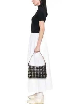 Celine Macadam Denim Shoulder Bag - Blue