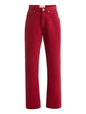 Tove Senna Rigid Straight-leg Jeans - Red
