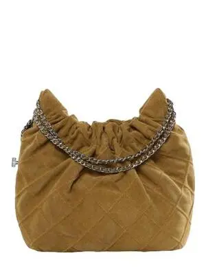 Tory Burch Quilted Hobo Bag - Stone