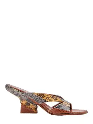 Dries Van Noten Panelled Leather Mules - Brown