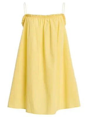 Matteau Frill Cotton Mini Cami Dress - Yellow