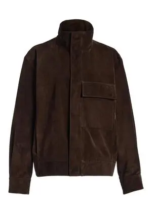 NILI LOTAN Cirque Suede Jacket - Brown