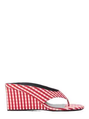 Alaïa Wedge Thong Sandals - Red