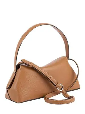 TOTEME T-lock Leather Shoulder Bag - Tan