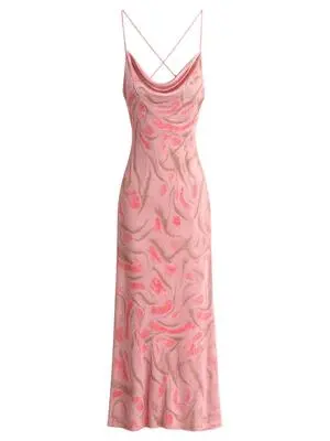 MARGHERITA MACCAPANI Printed Midi Dress - Pink