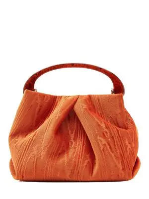 Dries Van Noten Moiré Clutch With Resin Handle - Orange