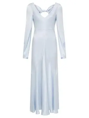 Gabriela Hearst Peyton Silk-satin Midi Dress - Light Blue