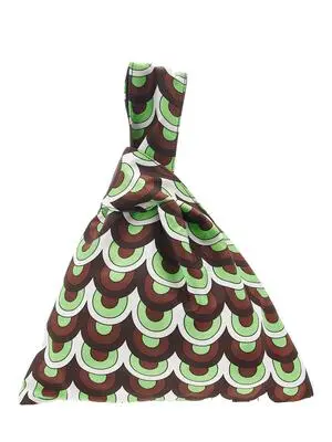 MÉLISSE The Mosaic Silk Knot Bag - Green
