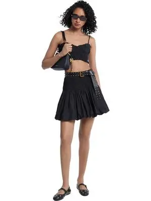 MICHAEL KORS MICHAEL Michael Kors Cotton Smocked Bubble Skirt