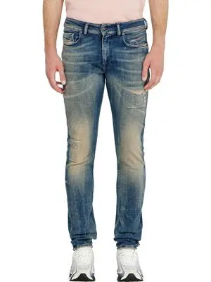 DIESEL® Sleenker Low Waist Zip Fly Skinny Jeans - Blue