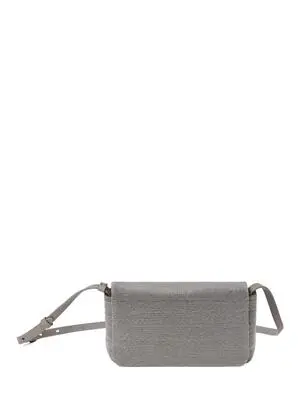 Brunello Cucinelli Monili Embellished Leather Crossbody Bag - Multicolor