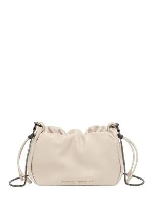 Brunello Cucinelli Mellow Mini Leather Bucket Bag - Multicolor