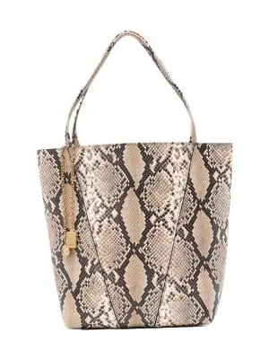 Chloé Snakeskin Effect Leather Tote Bag - Multicolor