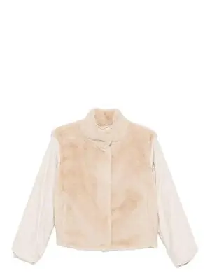 Herno Faux Fur Panel Coat - Multicolor