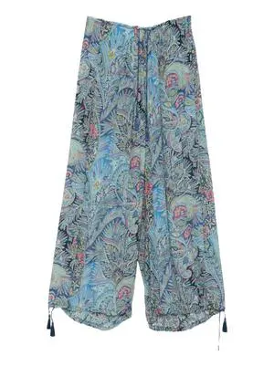 Etro ETRO Printed Paisley Wide-Leg Trousers Multicolor