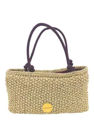 HILO DE MAR Hand-knitted Bag With Detachable Chain Strap - Gold