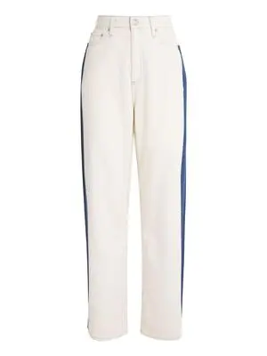 Rag & Bone Featherweight Logan Mid-rise Wide-leg Jeans - Ivory