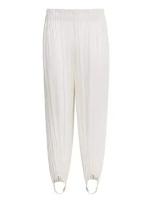 Alaïa Silk-blend Pleated Tension Trousers - Beige