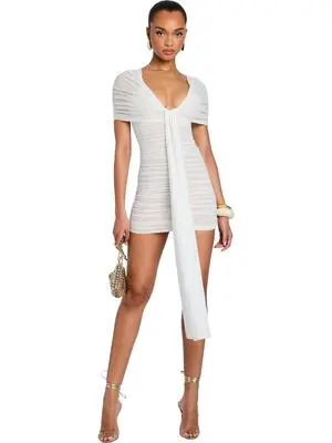 SEROYA Winslow Mesh Mini Dress - Eggshell