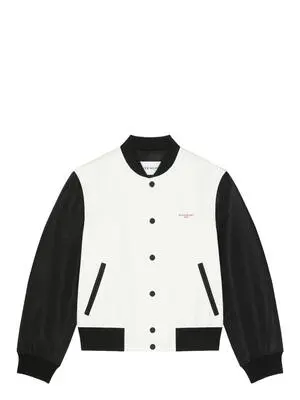 Givenchy Bi-material Blouson With Photographic Negative Print - White