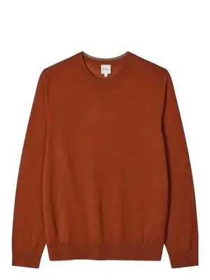 Paul Smith Crew Neck Knitted Sweater - Rust-brown