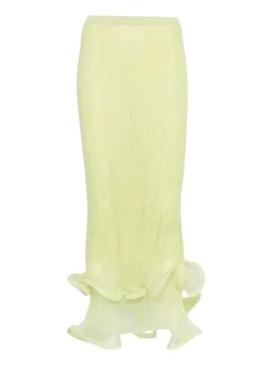 Simkhai Midi Skirt With Ruffled Hem - Yellow