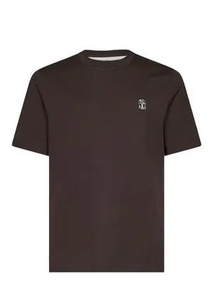 Brunello Cucinelli Brunello Cucinelli Men Logo Cotton T-Shirt Multicolor