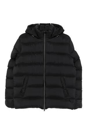 Herno HERNO Black Nylon Down Jacket With Hood Multicolor