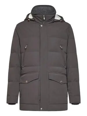 Brunello Cucinelli Hooded Down Jacket - Multicolor