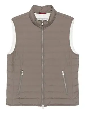 Brunello Cucinelli Quilted Down Vest - Multicolor