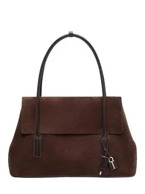 TOM FORD Suede Eclipse Shoulder Bag - Brown