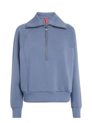 Spanx Airessentials Half-zip Sweater - Blue